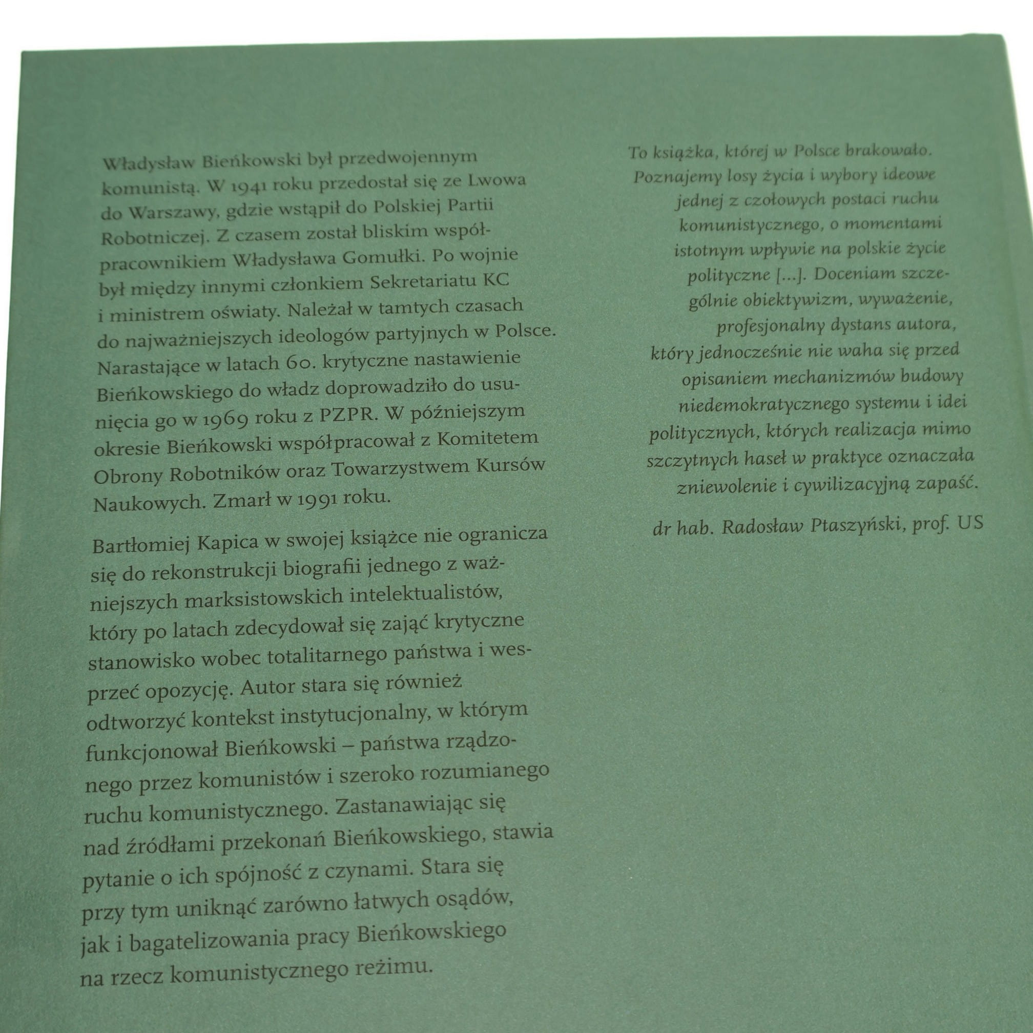 Władysław Bieńkowski Biografia polityczna Bartłomiej Kapica [2022 ...
